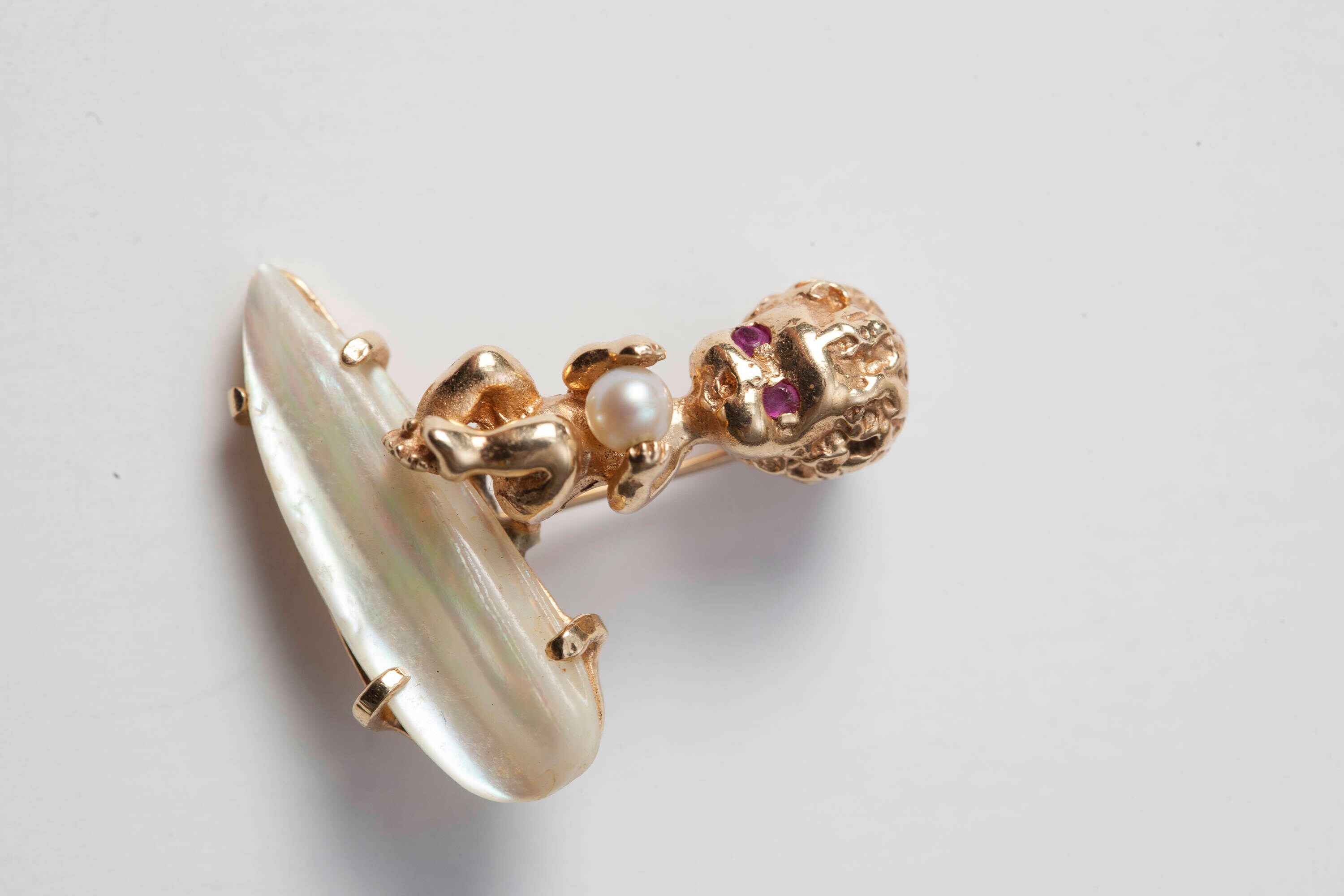 Tuesdays Child Sitting on a Cloud Pin in 14K Gold - Etsy