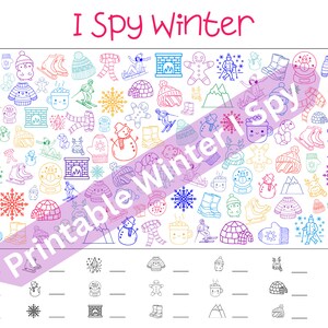 Printable Kids Games I Spy Tic Tac Toe Dots Maze Winter Road Trip Kids ...