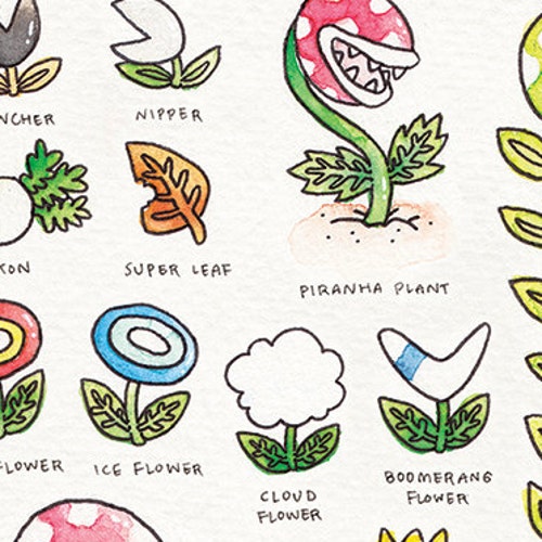 PLANTS OF MARIO Print - Etsy