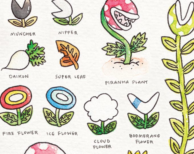 PLANTS OF MARIO Print - Etsy