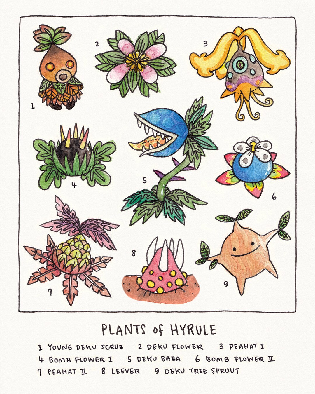 PLANTS OF HYRULE — Print - Etsy