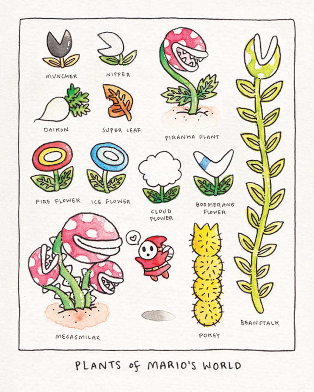 PLANTS OF MARIO Print - Etsy