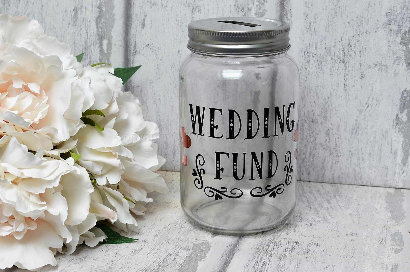 Handmade Black Wedding Fund Money Saving Jar Piggy Bank Money | Etsy