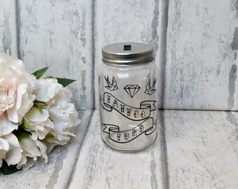 Handmade Tattoo Fund Money Saving Jar Piggy Bank Money Box | Etsy UK