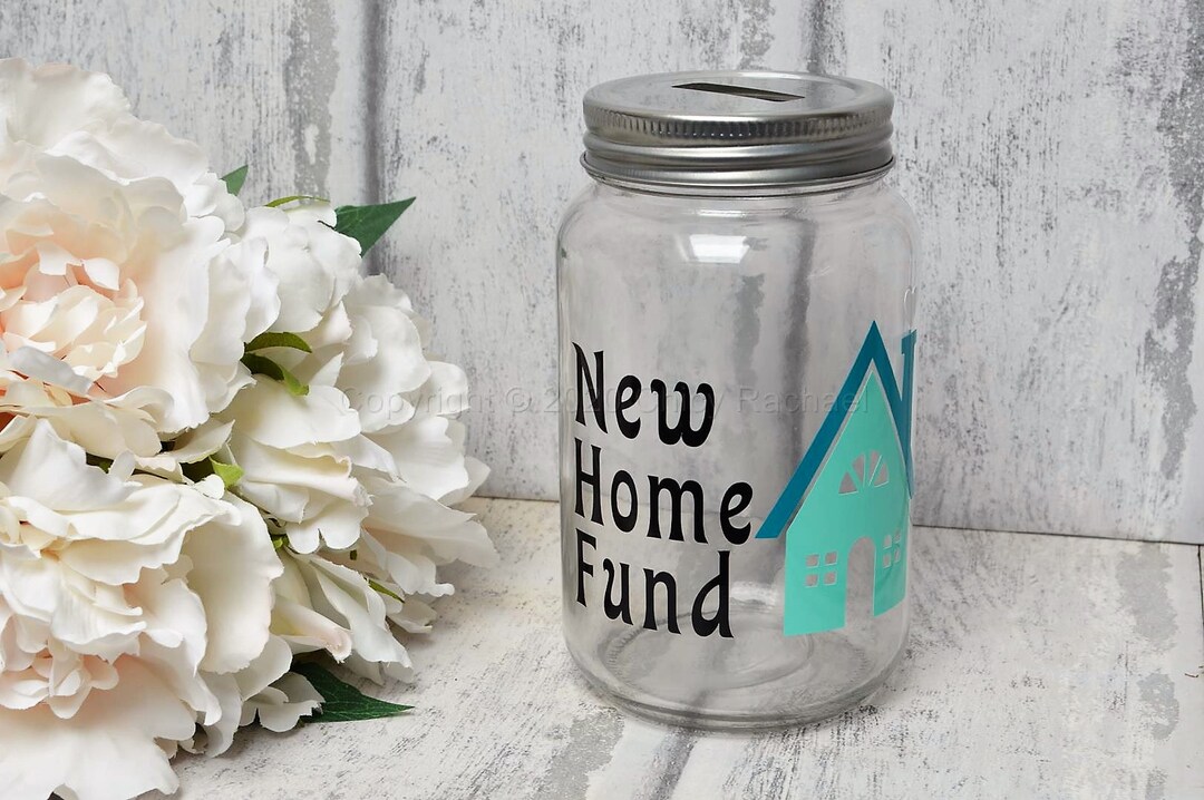 Handmade Blue New Home Fund Money Saving Jar Piggy Bank Money Box - Etsy UK