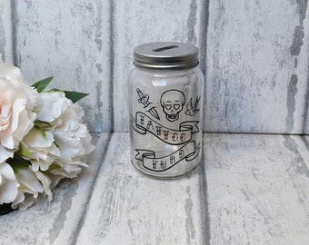 Handmade Tattoo Fund Money Saving Jar Piggy Bank Money Box | Etsy UK