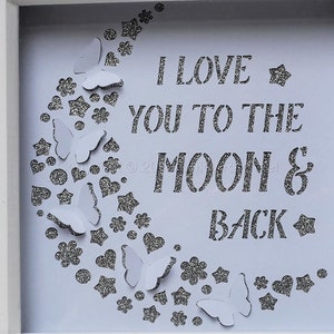 Handmade Pop up "i Love You to the Moon & Back" Frame - Etsy UK
