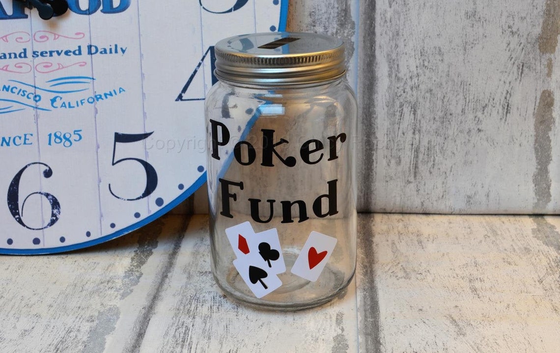 Handmade Poker Fund Money Saving Jar Piggy Bank Money Box - Etsy