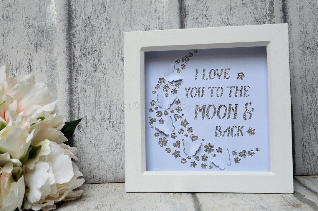 Handmade Pop up "i Love You to the Moon & Back" Frame - Etsy UK