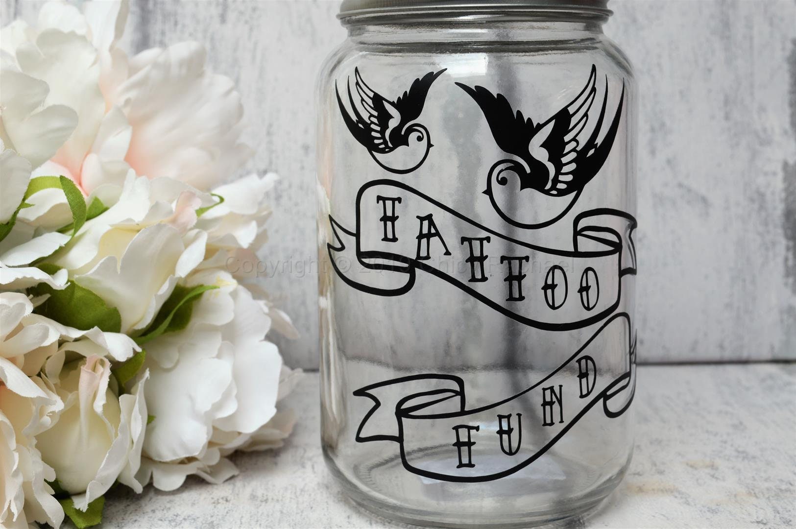 Handmade Tattoo Fund Money Saving Jar Piggy Bank Money Box | Etsy UK