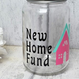 Handmade Pink New Home Fund Money Saving Jar Piggy Bank Money Box - Etsy UK