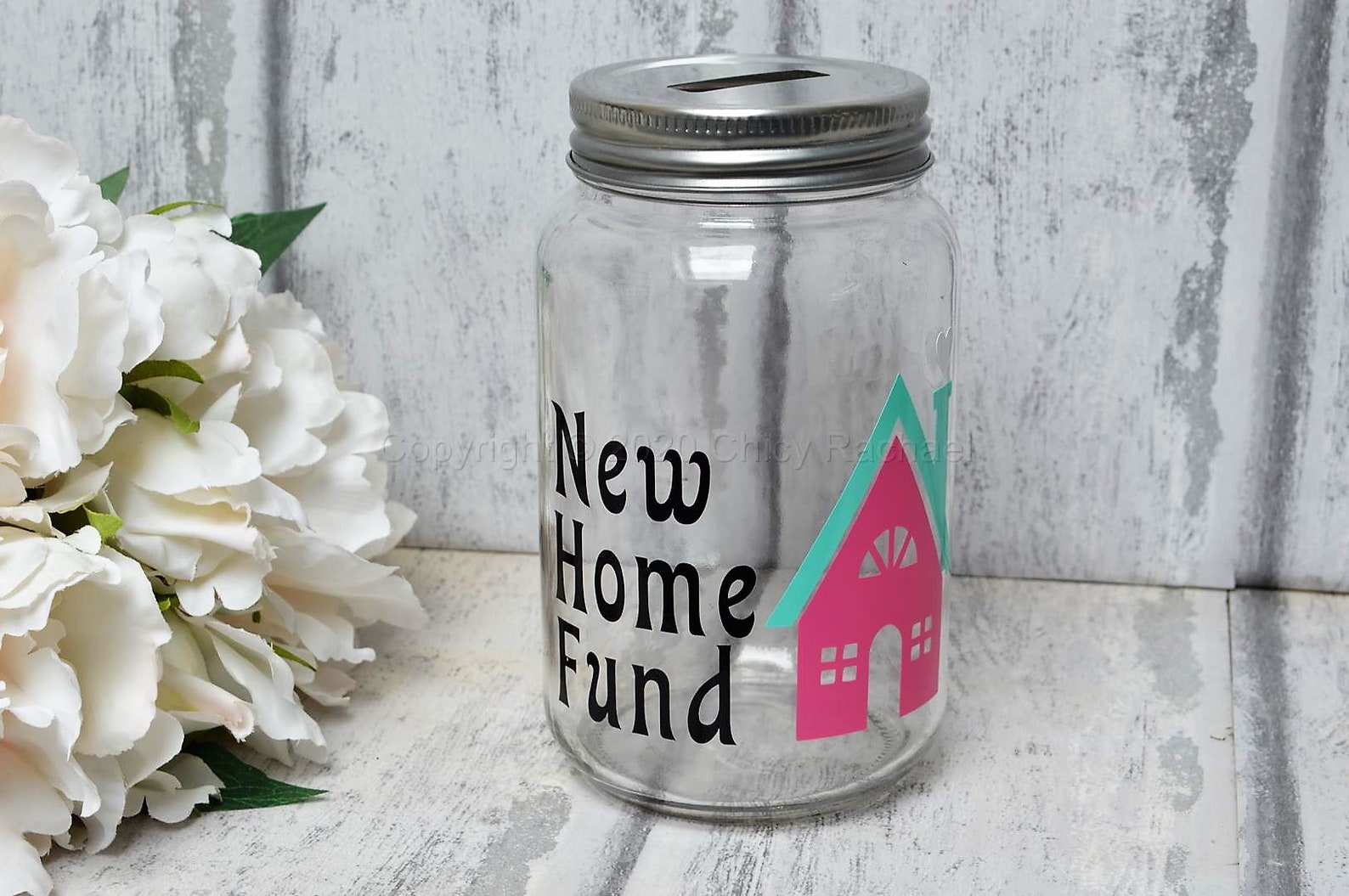 Handmade Pink New Home Fund Money Saving Jar Piggy Bank Money - Etsy UK