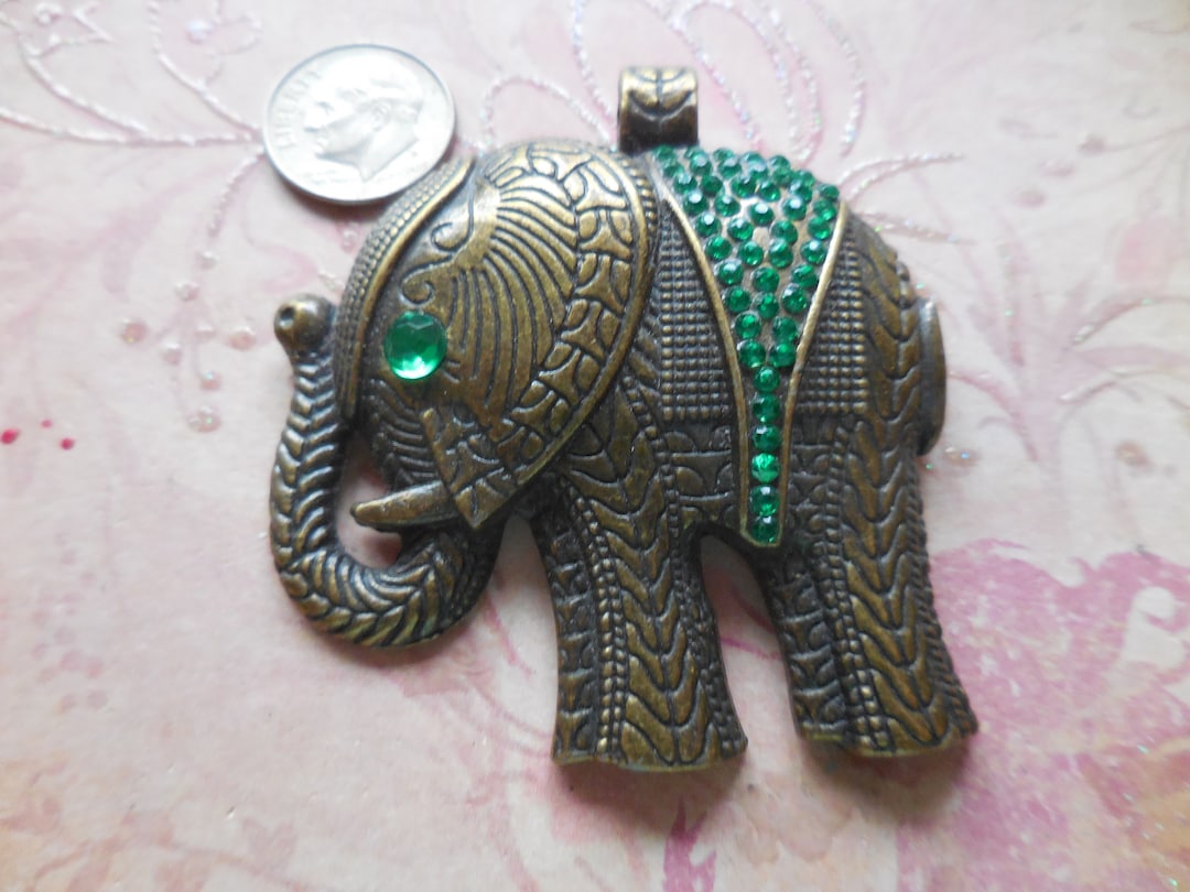 Extra Large Elephant Pendant Piece, Jewelry Making, Jewelry Supplies - Etsy