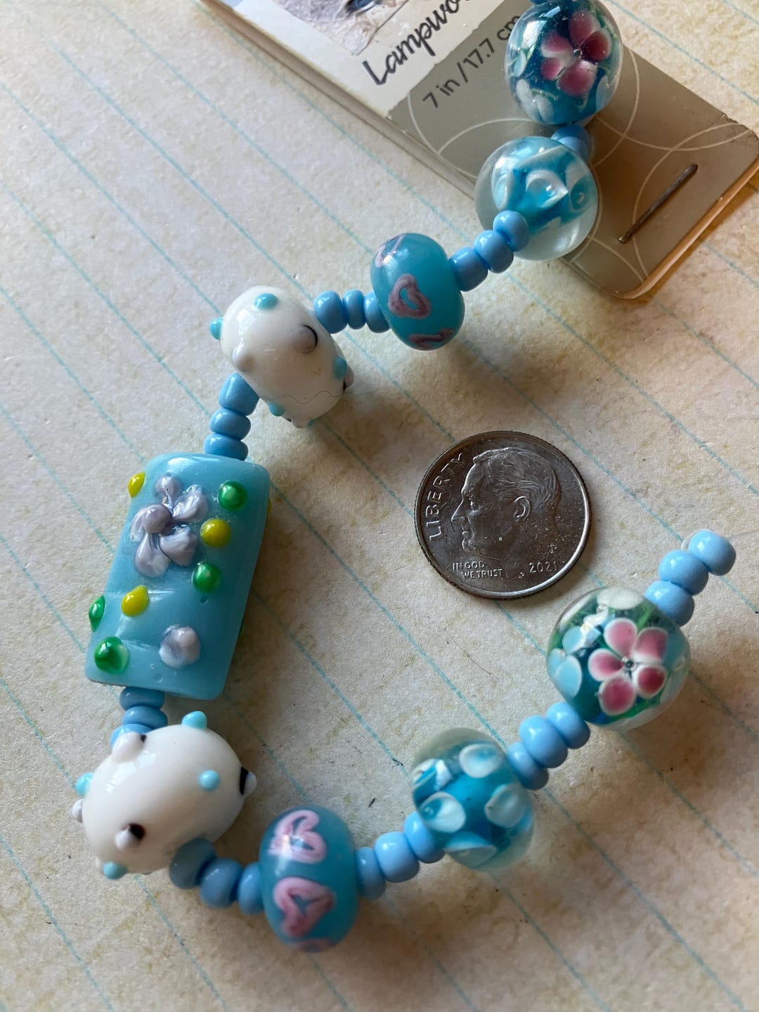 Lampwork Beads, Floral Beads, String of Beads - Etsy