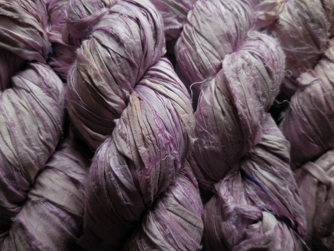 14 Yards Distressed Shabby Lavender/orchid Sari Silk Ribbon - Etsy