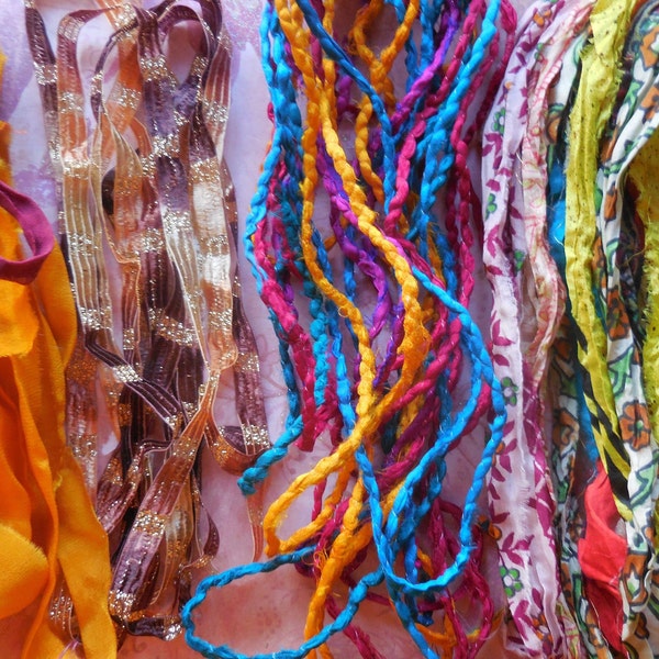 Silk Ribbon Necklace - Etsy