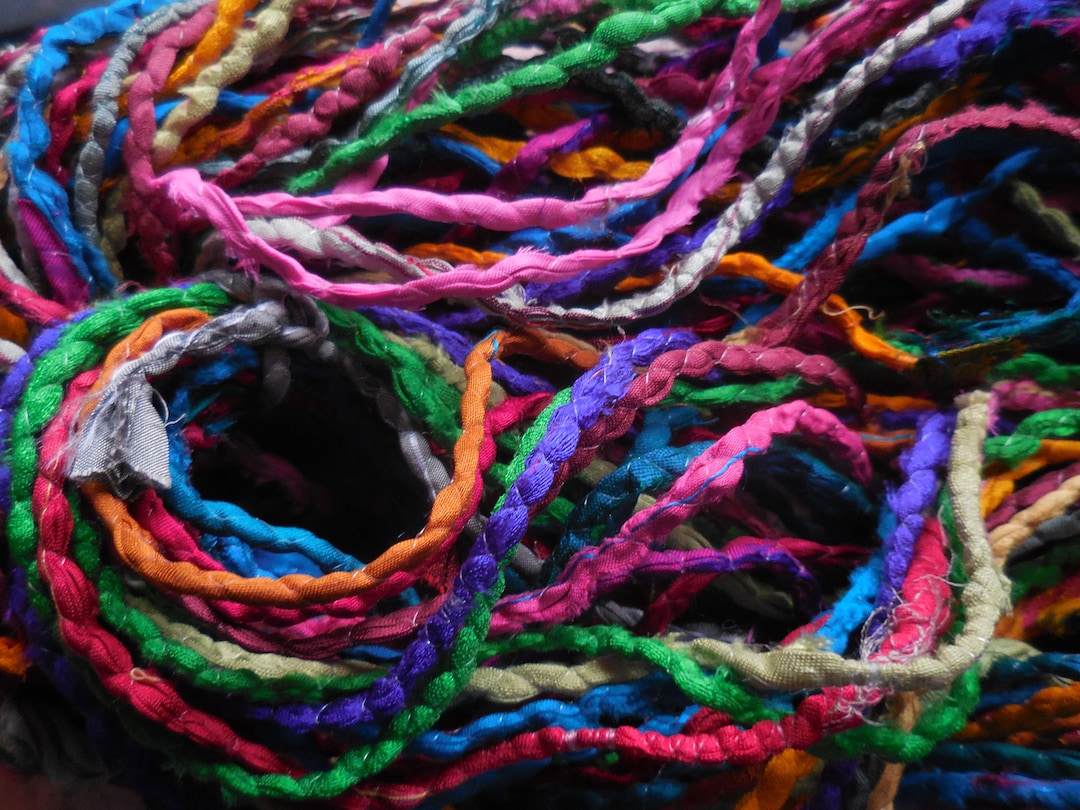 10 Yards, Zari Ribbon, Sari Silk Ribbon With Mesh Wrap, Unusual Ribbon ...