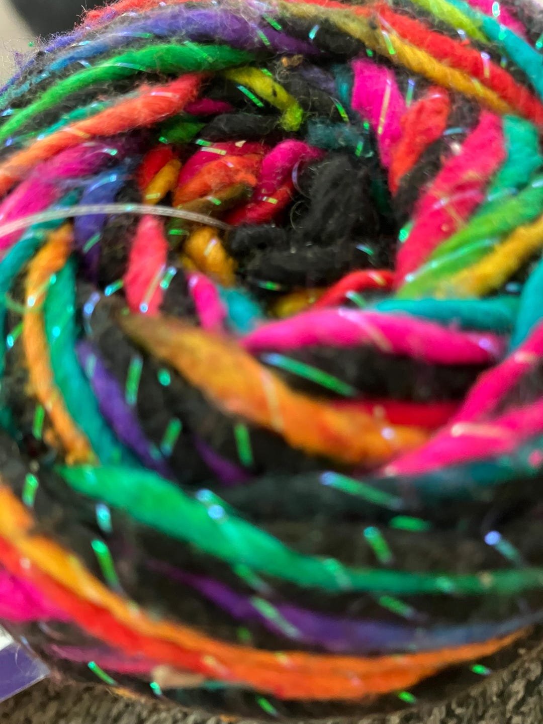 10 Yards, Art Yarn, Silk Yarn, Galaxy, Twisted Worsted Weight Silk Yarn ...