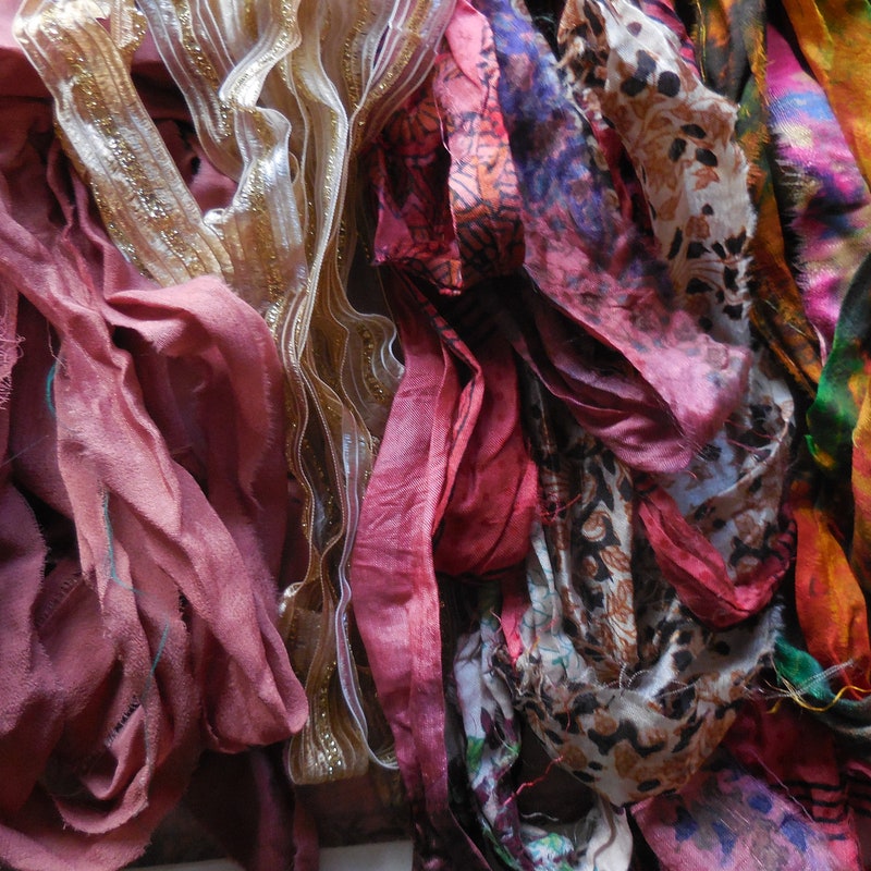 Sari Silk Scraps - Etsy