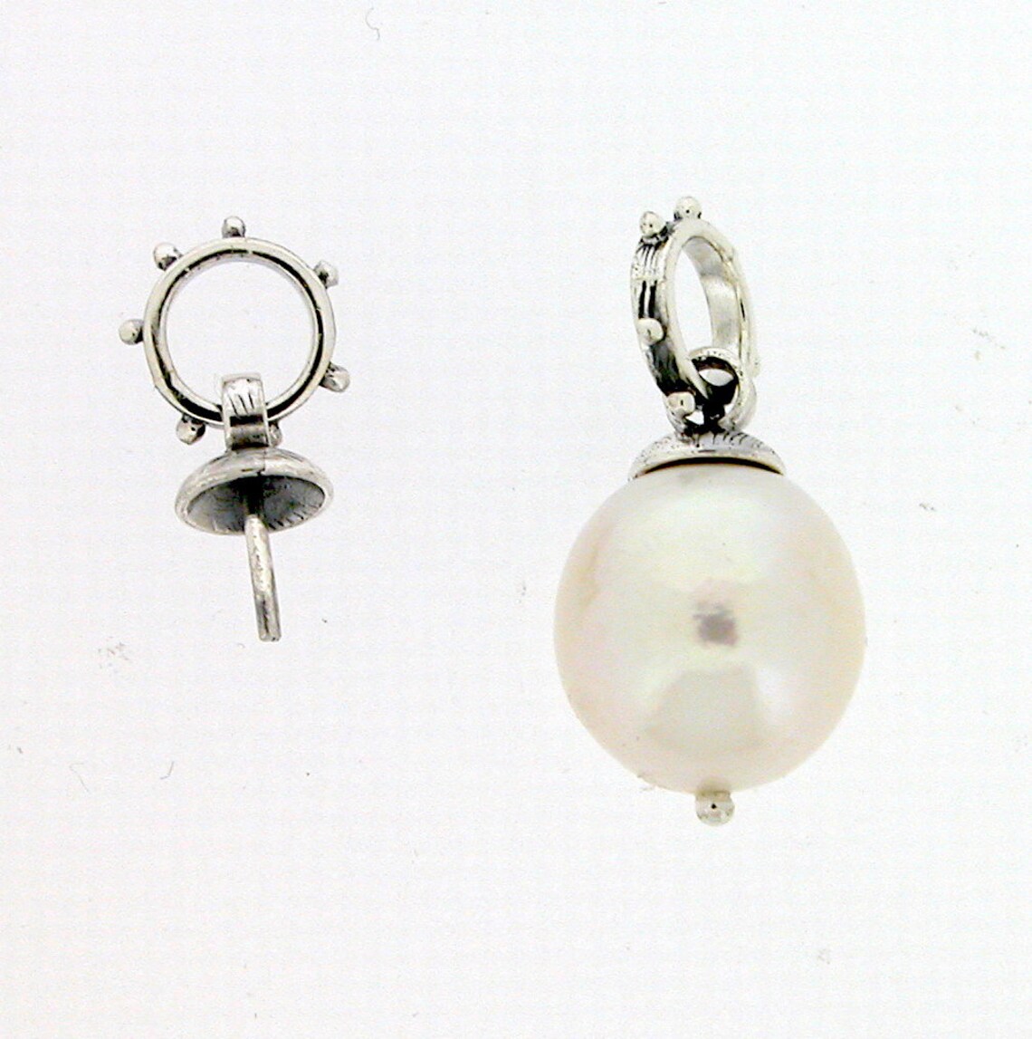 Sterling Silver Pearl or Bead Cap, Designer Statement Components ...