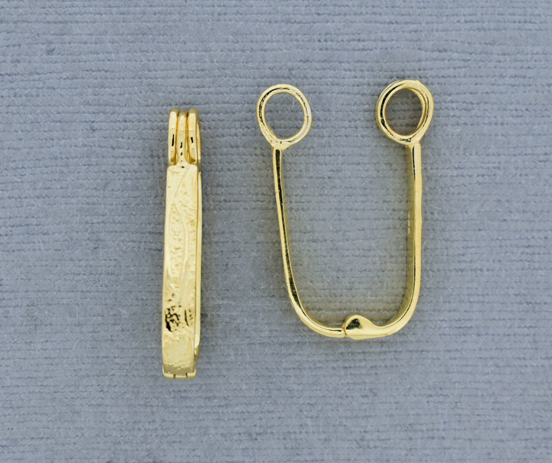 18K Gold Plated Donut Bail,beading Supplies, Craft Supplies, Silver ...