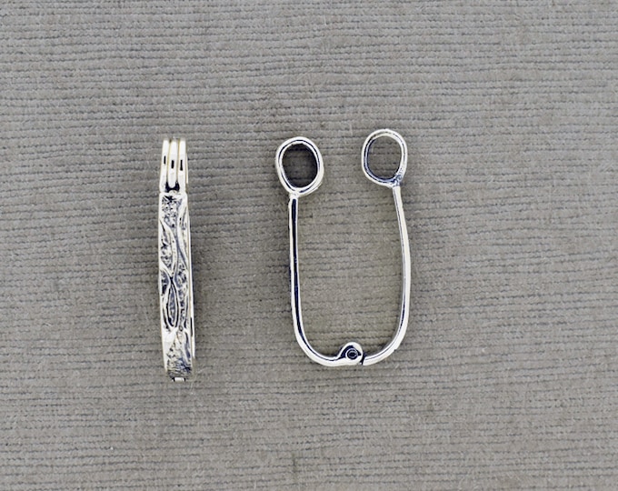 Sterling Silver Donut Bail: Hinged Jewelry Component - Etsy