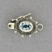 Small Sterling Silver Box Clasp With Semi Precious Stone and Safety ...