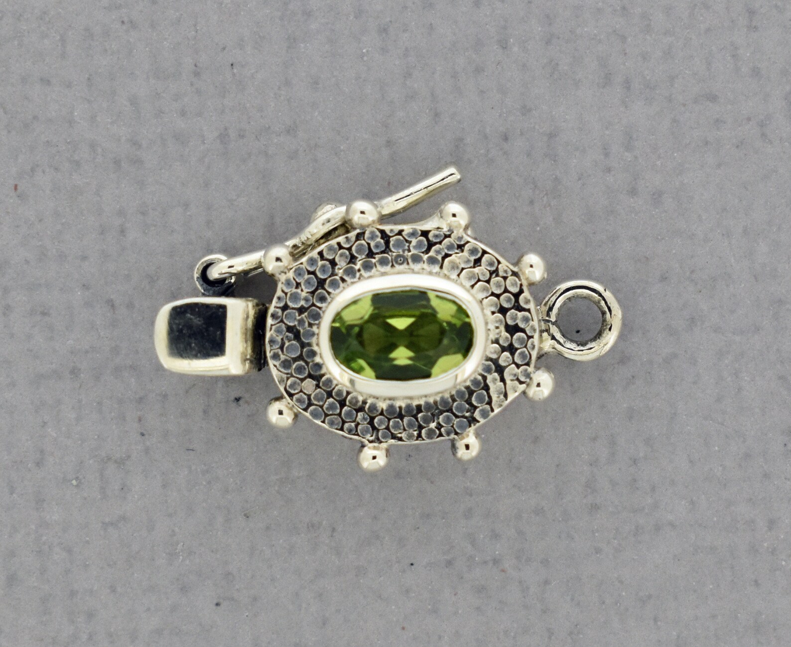 Small Sterling Silver Box Clasp With Semi Precious Stone and - Etsy