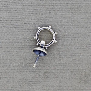 Sterling Silver Pearl or Bead Cap, Designer Statement Components ...