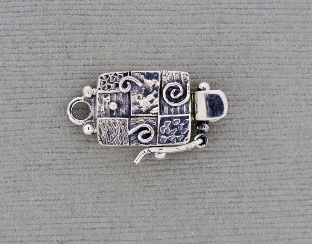 Sterling Silver Box Clasp With Safety Catch - Etsy