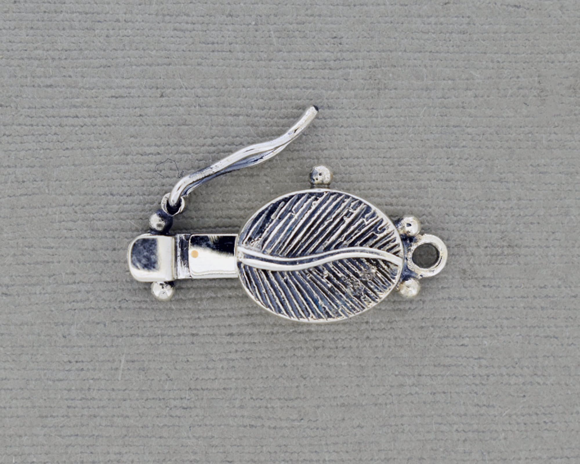 Sterling Silver Leaf Box Clasp: Designer Jewelry Closure - Etsy