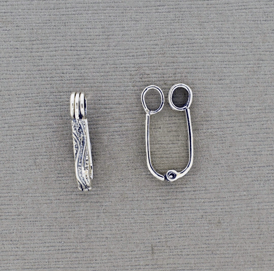 Sterling Silver Donut Bail: Hinged Jewelry Making Component - Etsy