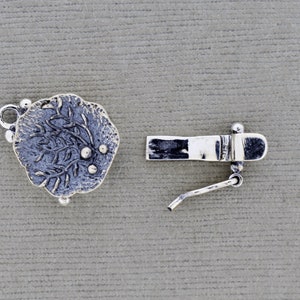 Box Clasp in Sterling Silver With Safety Catch and Organic Texture ...