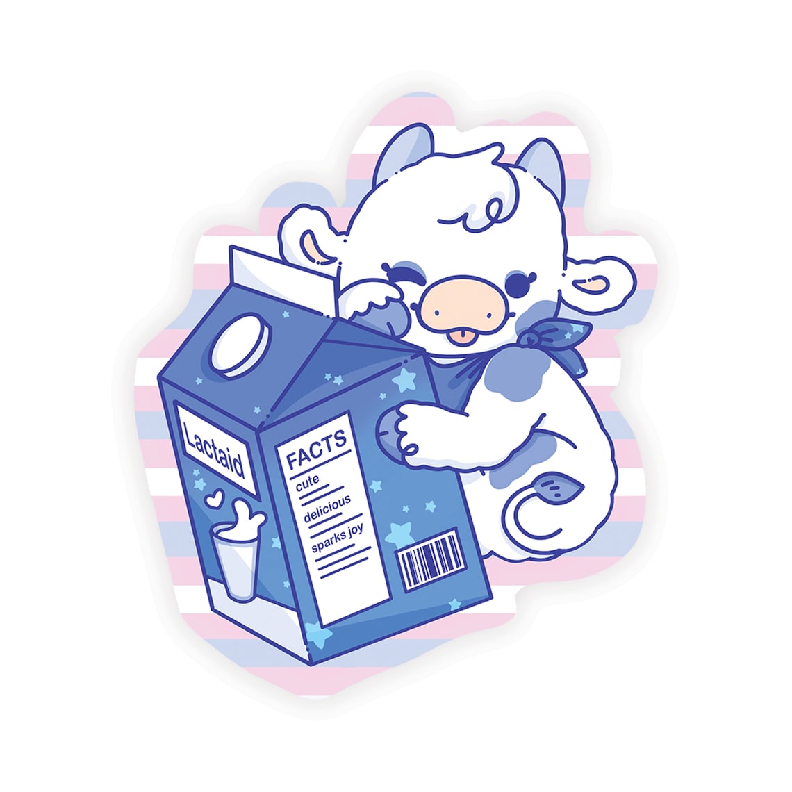 Lactaid Milk Cow Matte Vinyl Sticker - Etsy UK
