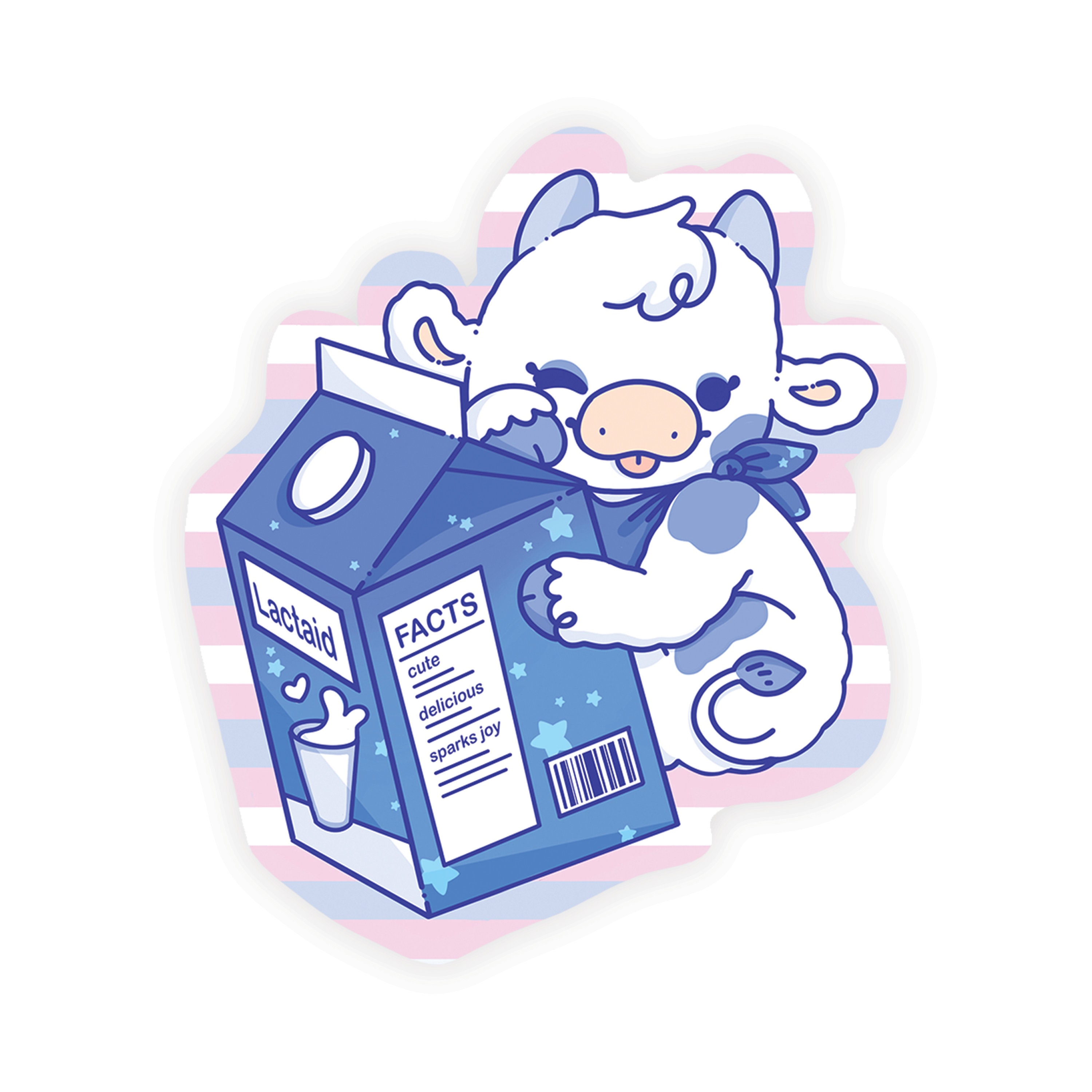 Lactaid Milk Cow Matte Vinyl Sticker - Etsy Ireland