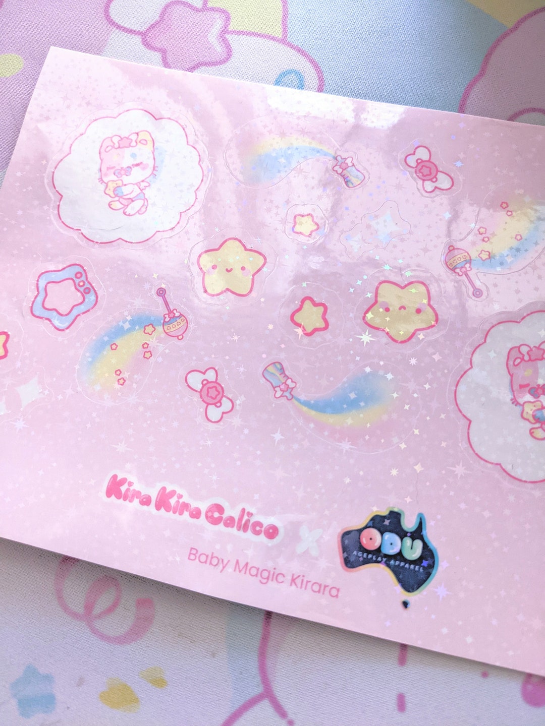 Kirakiracalico X ODU Baby Magic Kirara Holographic Vinyl Sticker Sheet ...