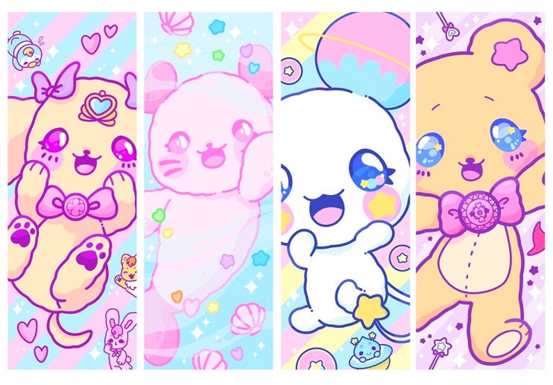 Pretty Cure Mascots - Holographic Bookmarks - Etsy