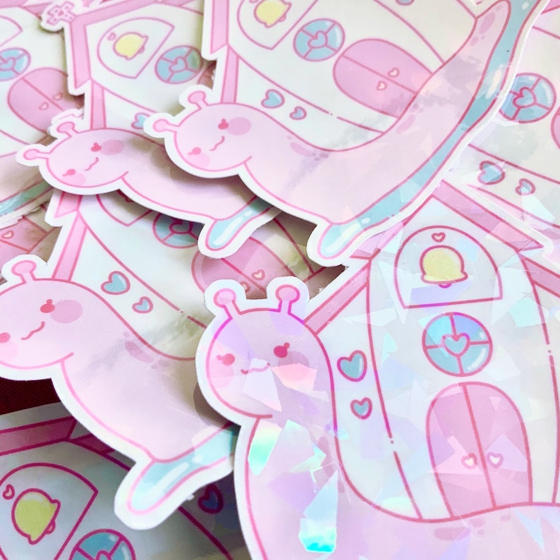 Snurch snail Church Holographic Vinyl Sticker - Etsy