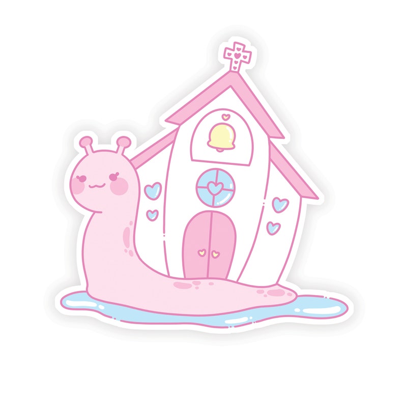 Snurch snail Church Holographic Vinyl Sticker - Etsy