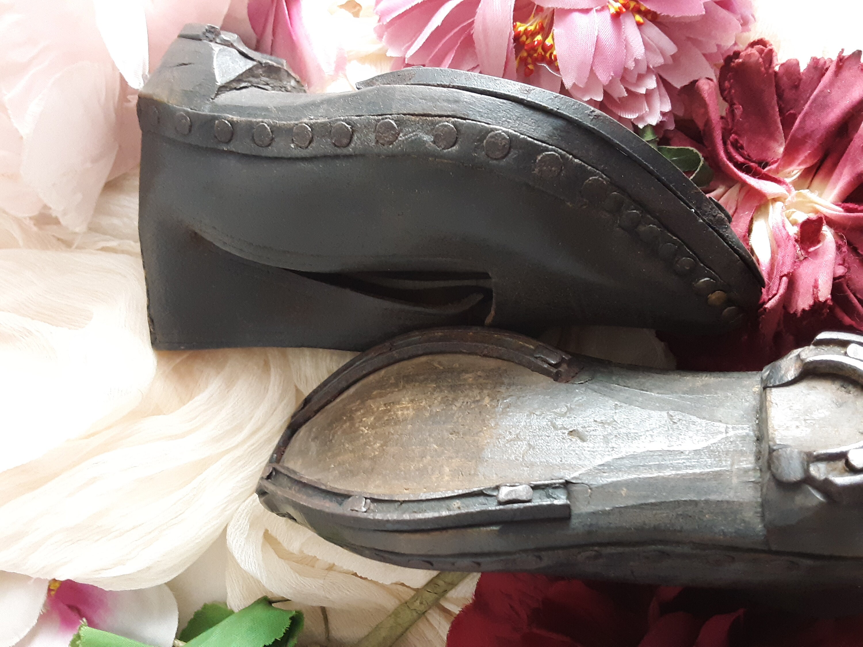 19th Century Child's Lancashire Clogs Antique Victorian Large Doll ...