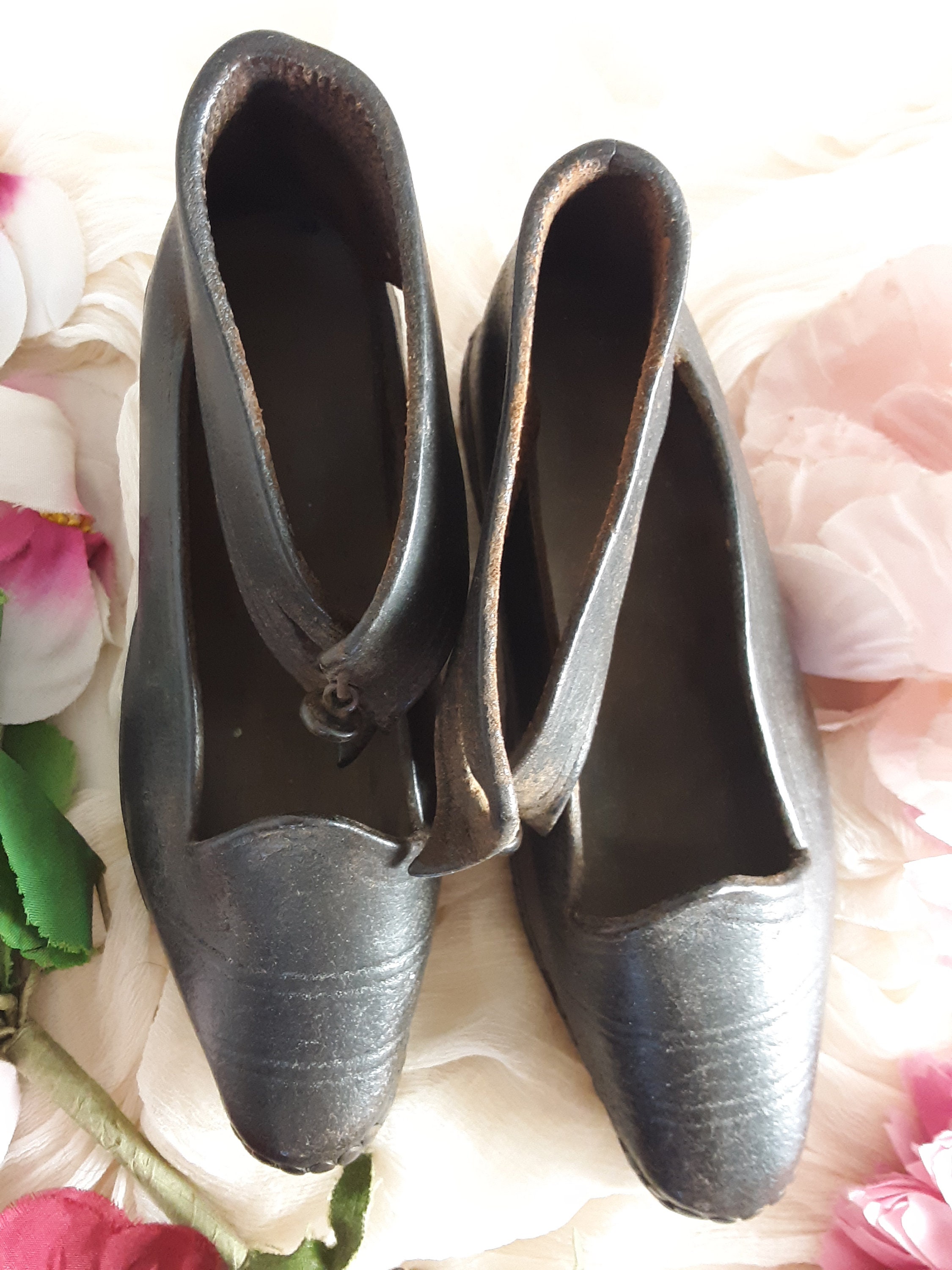 19th Century Child's Lancashire Clogs Antique Victorian Large Doll ...