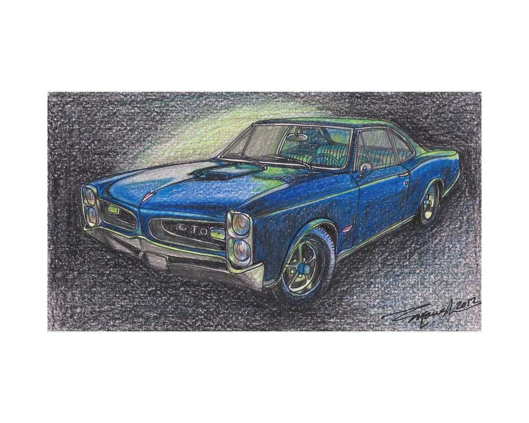 047-1967 Pontiac GTO, by Jean Delorean Print Limited Edition Run of 50 ...