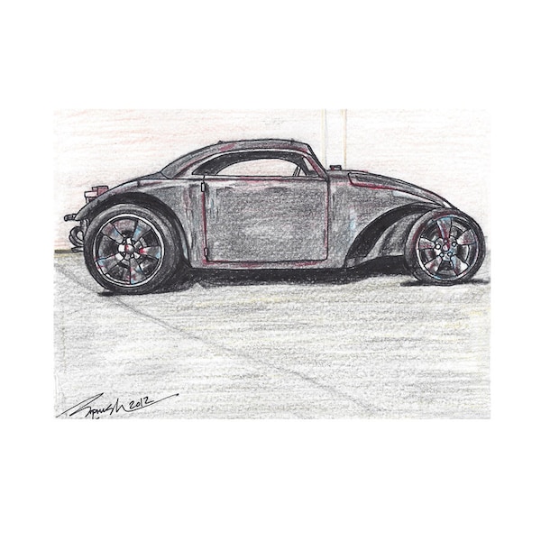 Hot Rod Pencil Art - Etsy