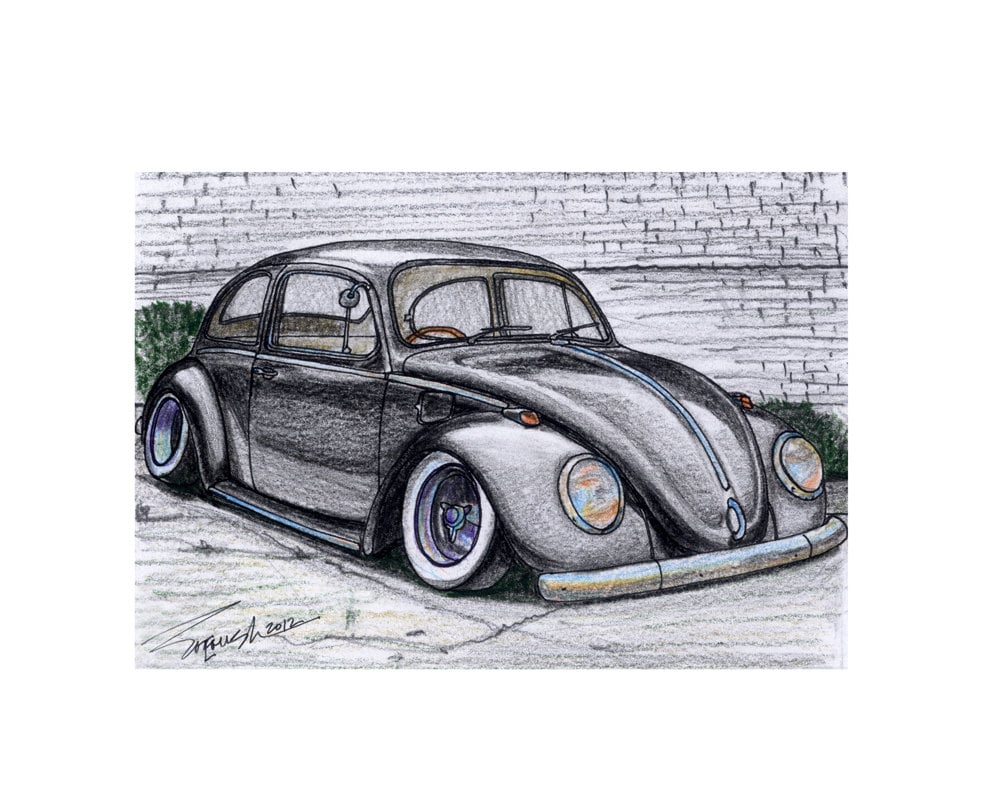 Slammed Vw Bug Drawing