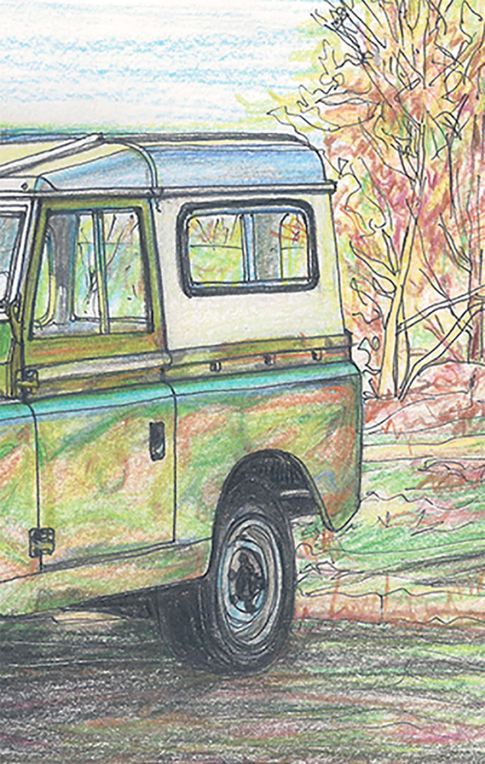 211-1971 Land Rover Series 2 Limited Edition Run of 50 8x10 Framed ...