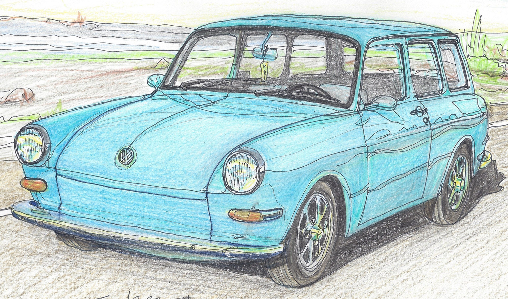 306-1966 VW Squareback Limited Edition Run of 50 8x10, 16X20 - Etsy Ireland