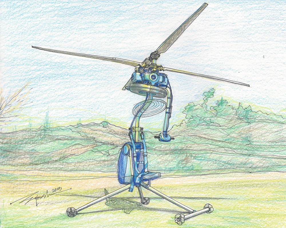 180-one Man Smallest Helicopter Gen-h4 Limited Edition Run of 50 8x10 ...