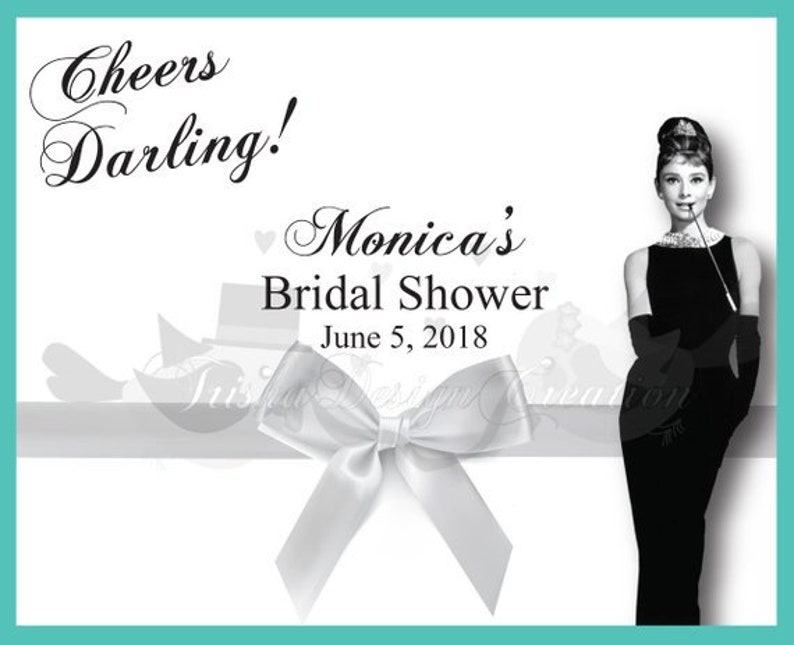 Breakfast at Tiffany Wine Label 4 Labels - Etsy