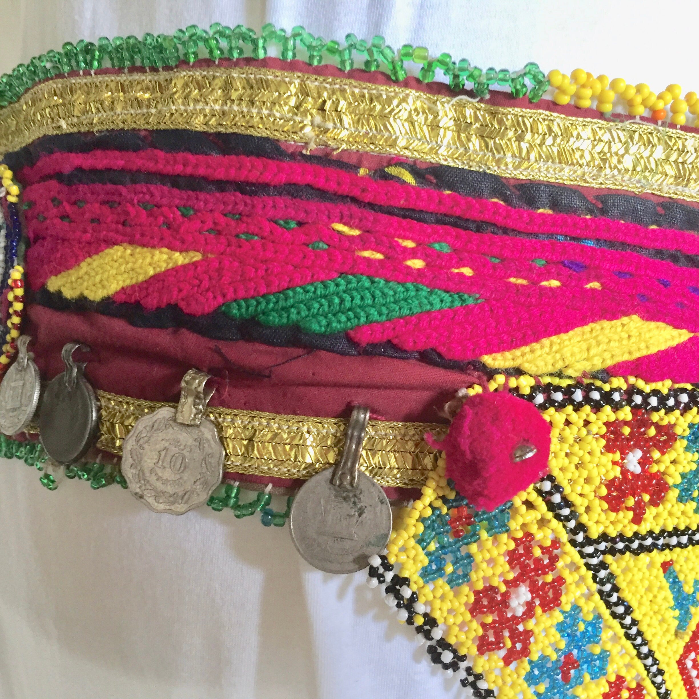 Vintage Kuchi Seed Bead Belt From Afghanistan Colorful Ethnic - Etsy