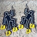 Body Chalk Outline & Evidence Markers Crime Scene Investigator CSI ...